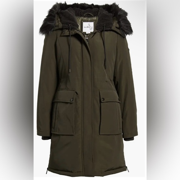 Sam Edelman | Jackets & Coats | Sam Edelman Puffer Jacket Faux Fur Trim ...